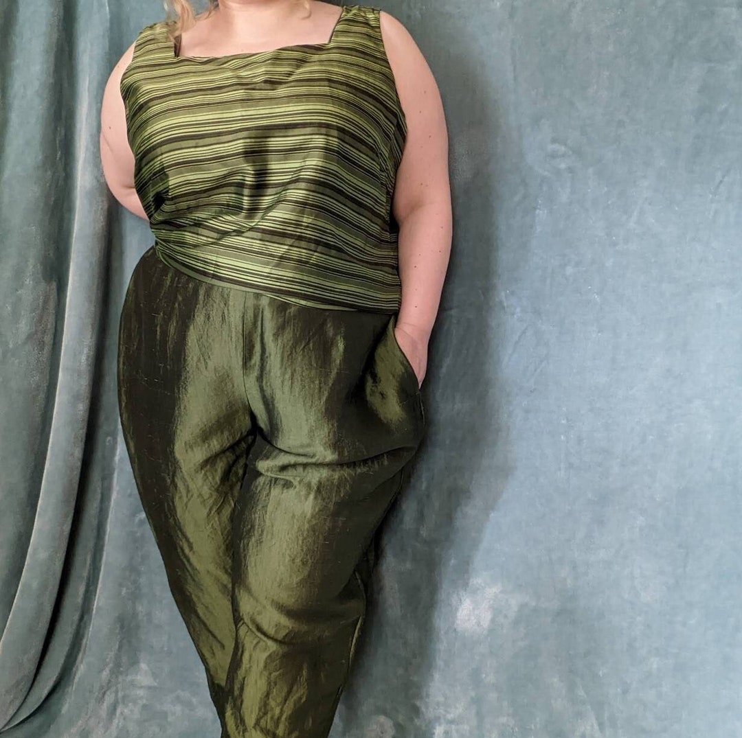 Plus Size / Bust 53 / Waist 45-52 / Hip 57 /vintage 00s Silk Blend ...