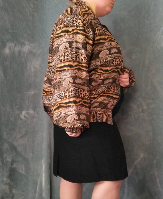 Plus Size Silk / Bust 53 / Waist 38-46 / Vintage 90s … - Gem