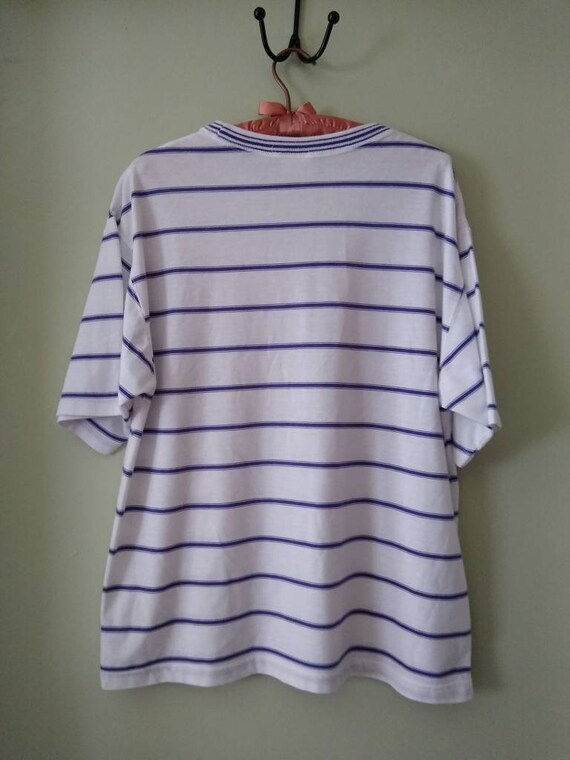 Mid Size / Bust 42 / Waist 42 // Vintage 90s Stripey … - Gem