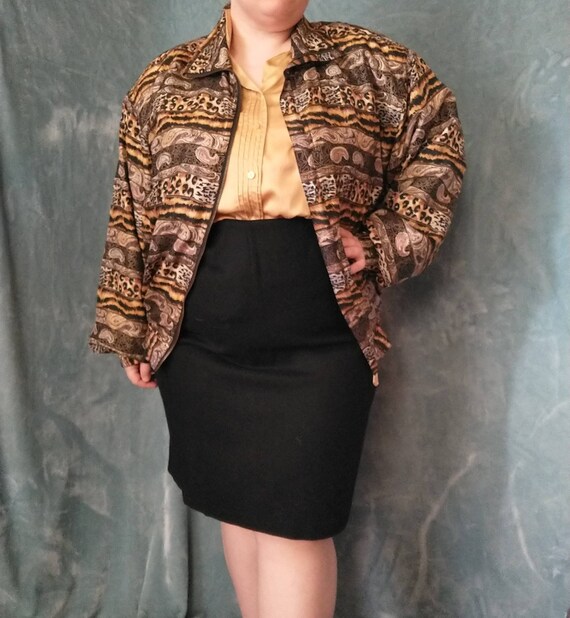 Plus Size Silk / Bust 53 / Waist 38-46 / Vintage 90s … - Gem