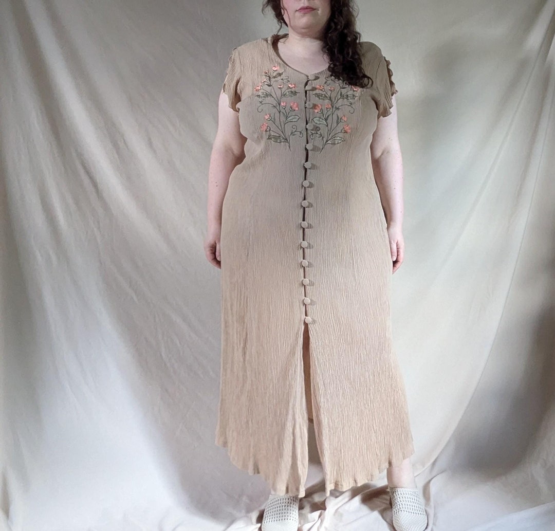 Plus Size / Bust 52 / Waist 50 / Hip 54 / Vintage Coffee Cream Beige ...