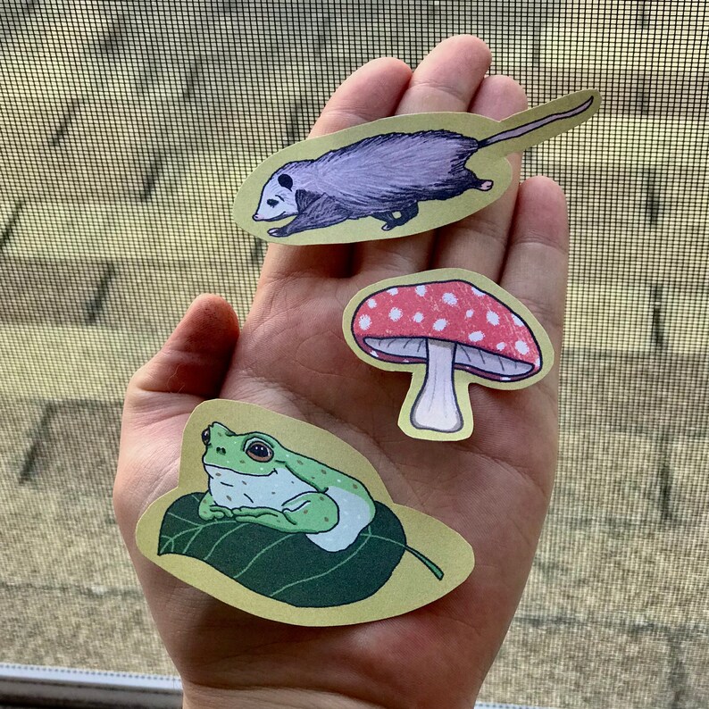 Cottage Core Stickers Pack | Hand Drawn Set of 16 | Garden Gnome ...