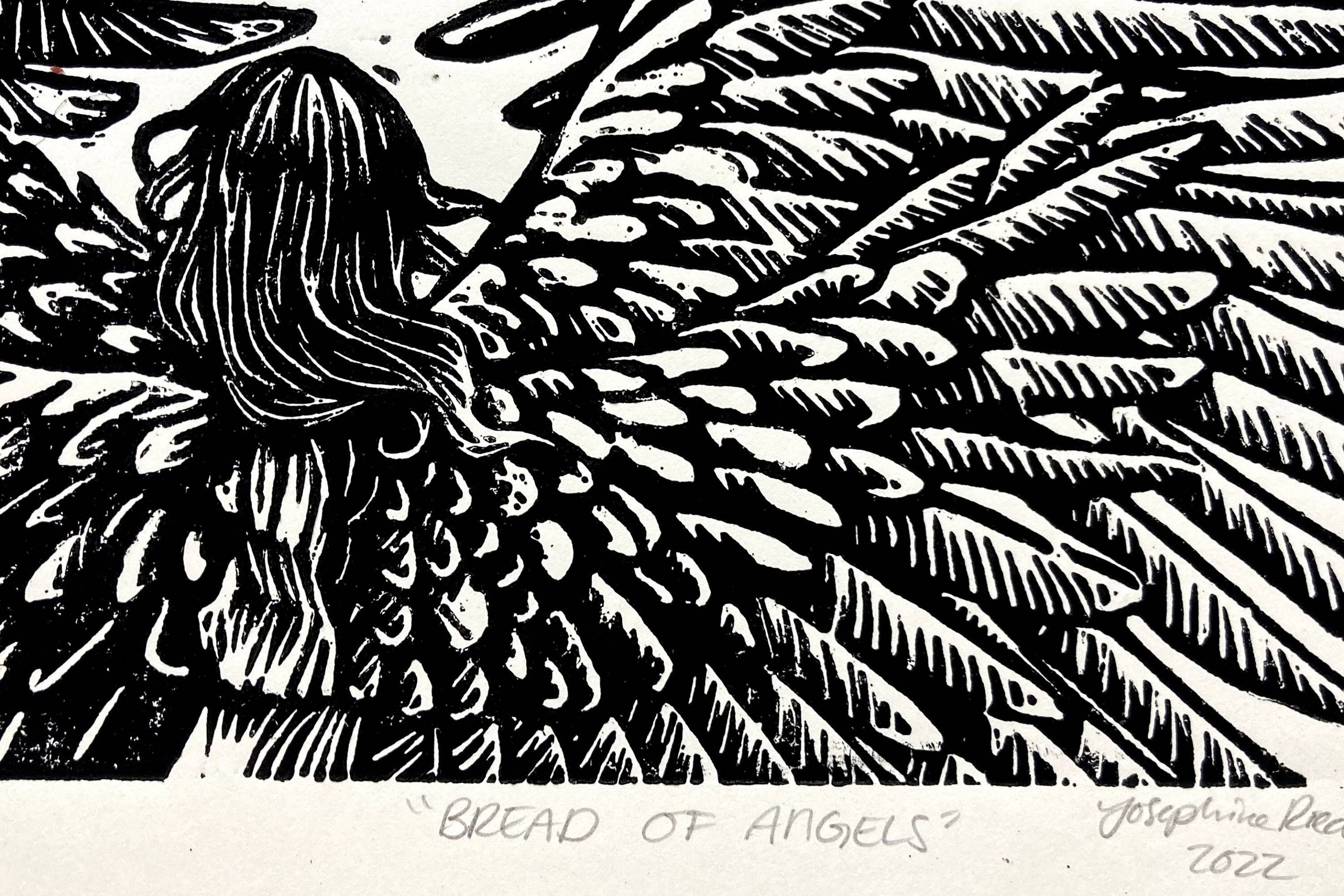 Bread of Angels Woodcut Print, Adoration, First Holy Communion Gift ...