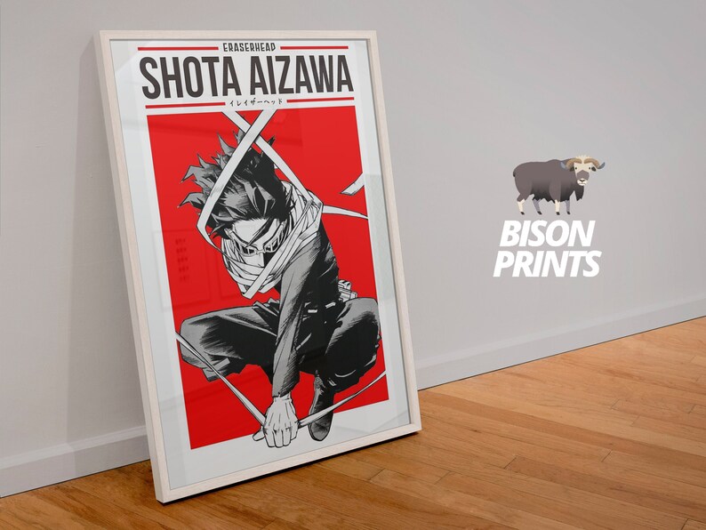 My Hero Academia Aizawa Sensei Poster Eraserhead MHA | Etsy