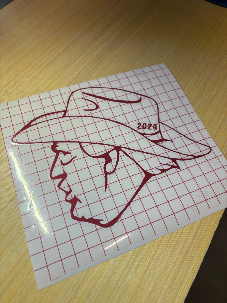 Trump 2024 Cowboy Hat Sticker - Etsy