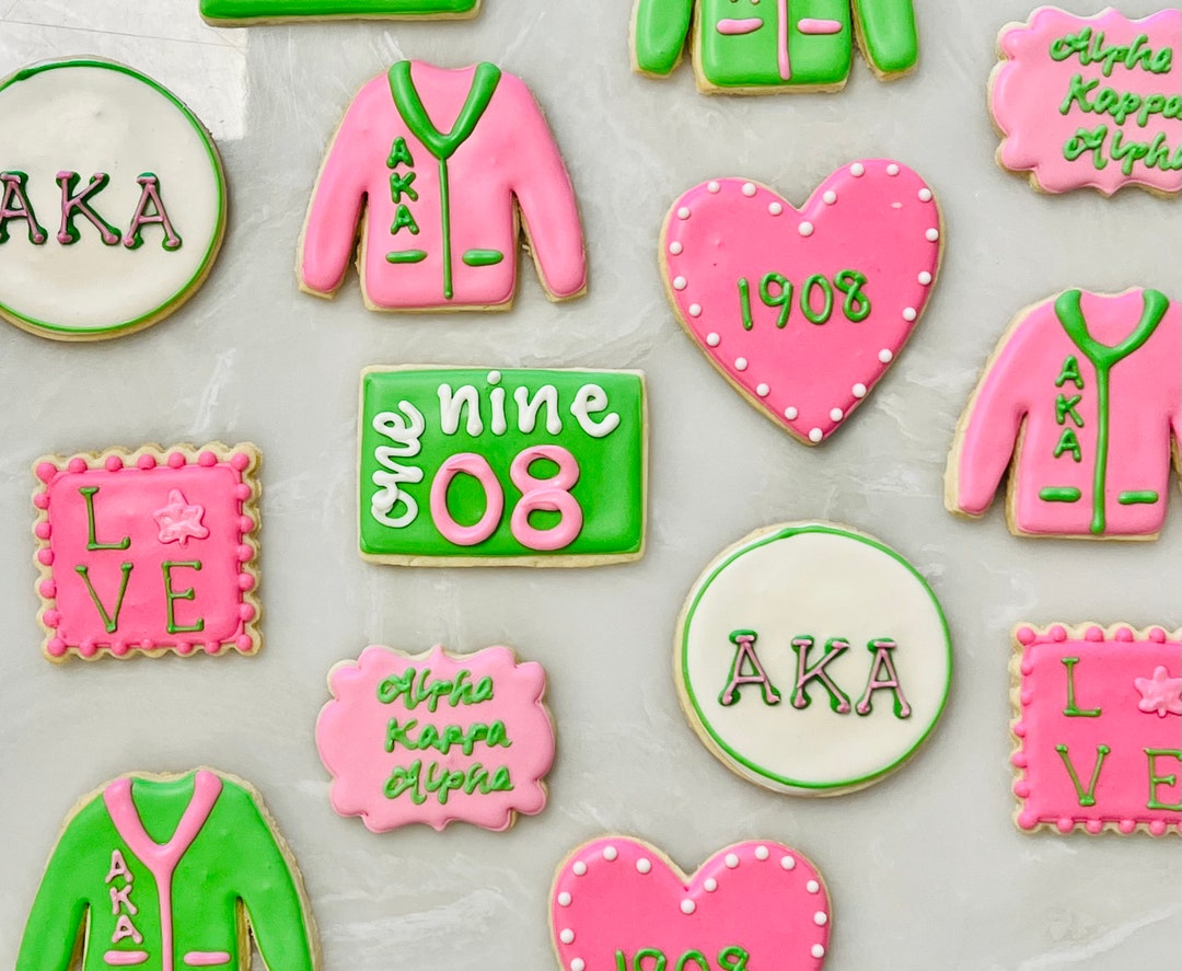 Alpha Kappa Alpha Sorority AKA Cookies - Etsy