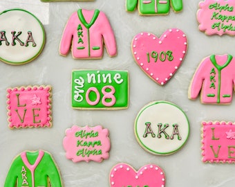 Alpha Kappa Alpha Cookies/aka Cookies - Etsy