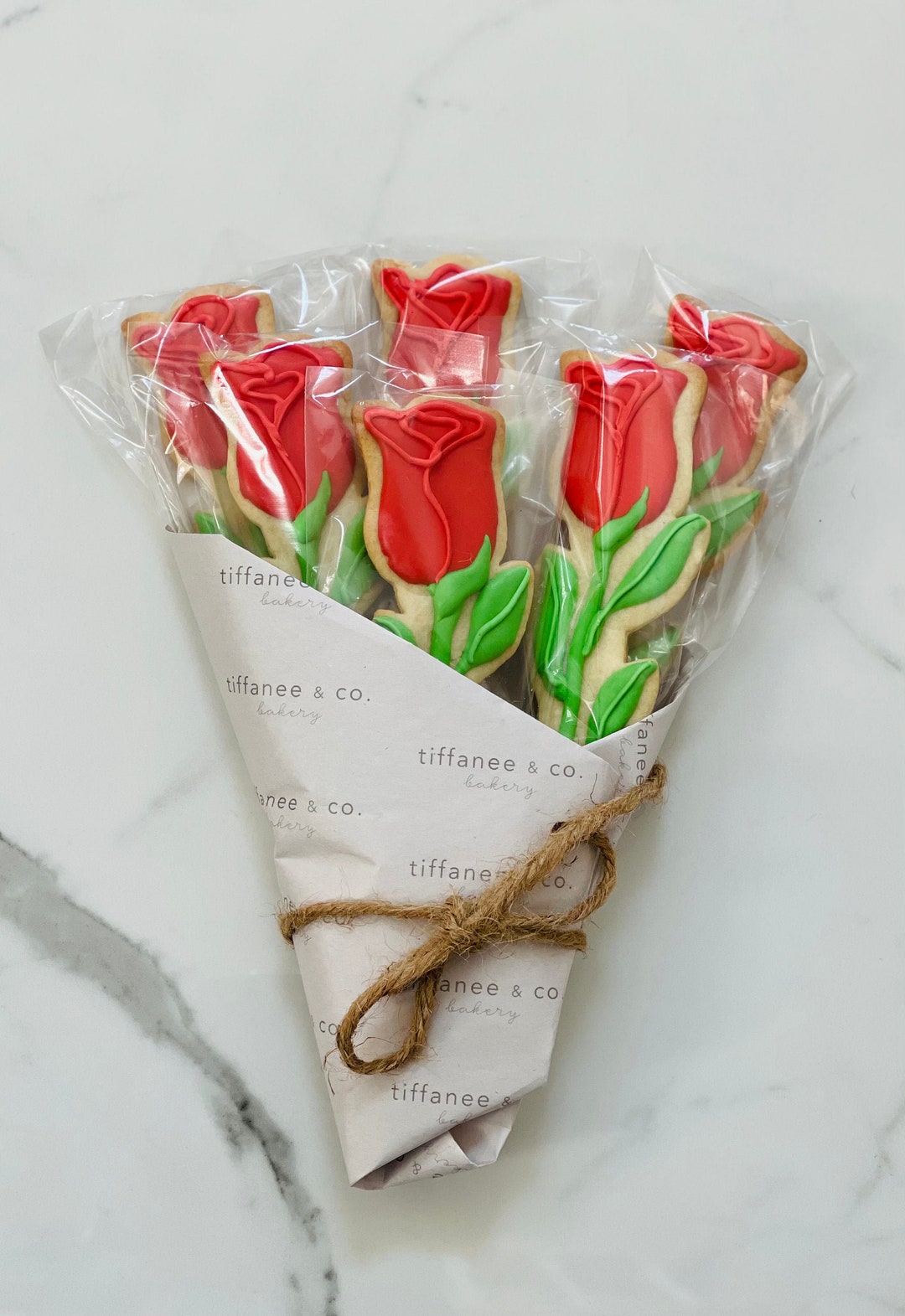One Dozen Cookie Rose Bouquet - Etsy