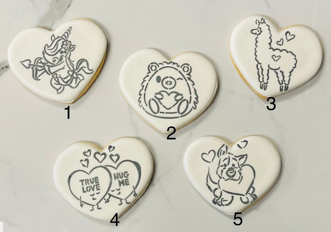 Paint Your Own Valentine Cookie - Etsy