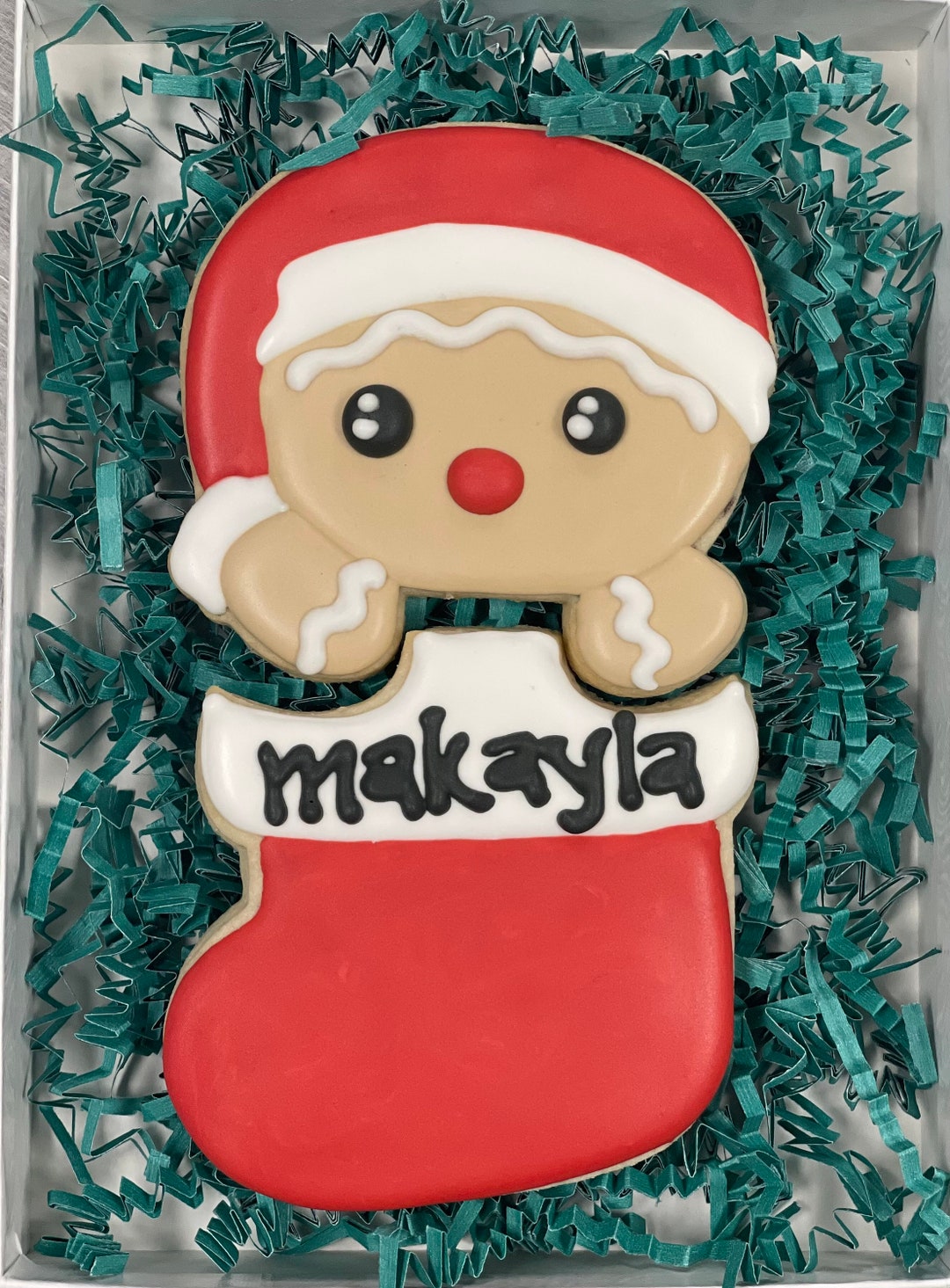 Gingerbread Stocking Cookie Set - Etsy