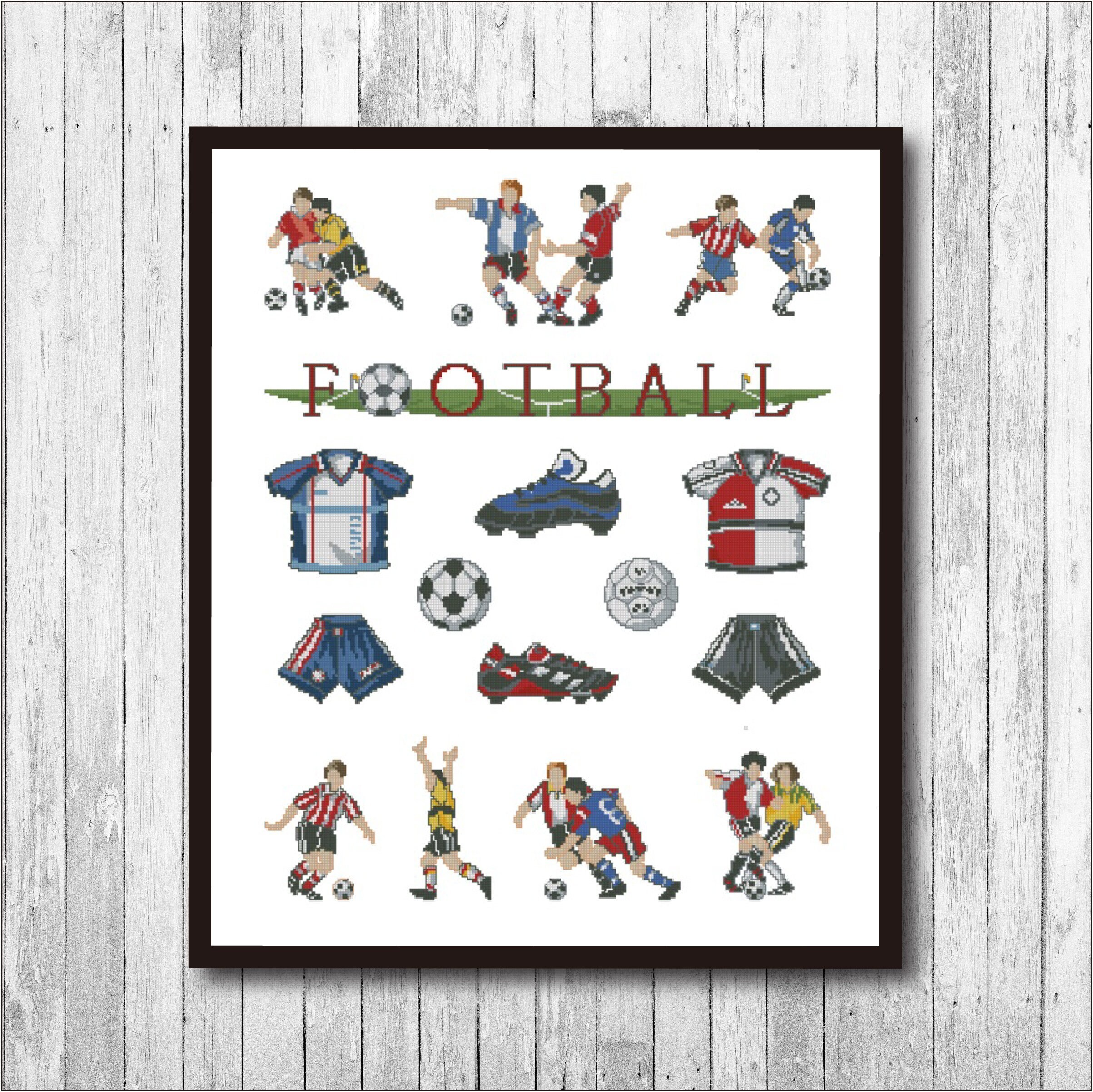 Tiny Soccer Ball Cross Stitch - Etsy