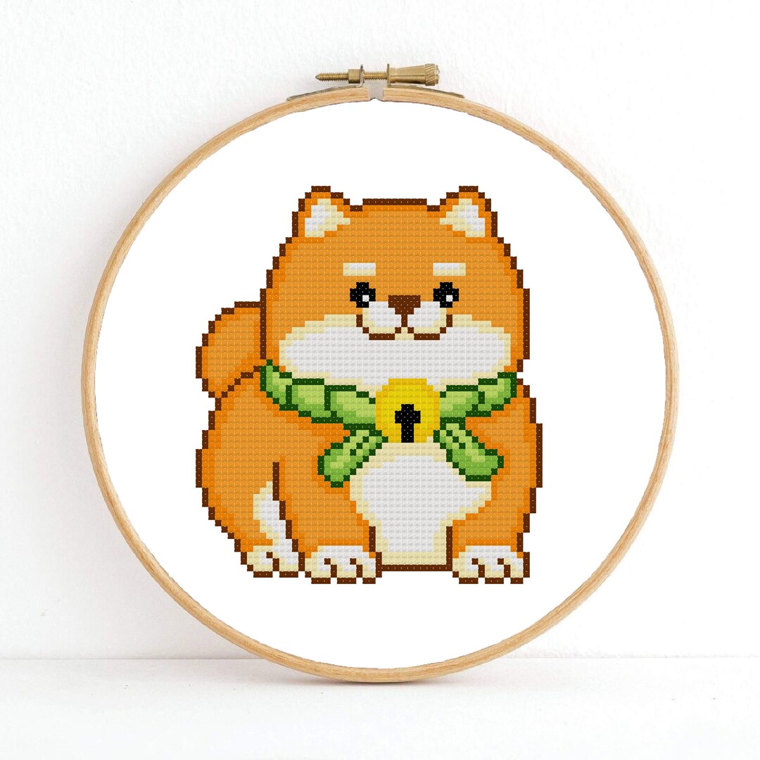 Shiba Inu Cross Stitch Pattern Cute Puppy Cross Stitch PDF - Etsy