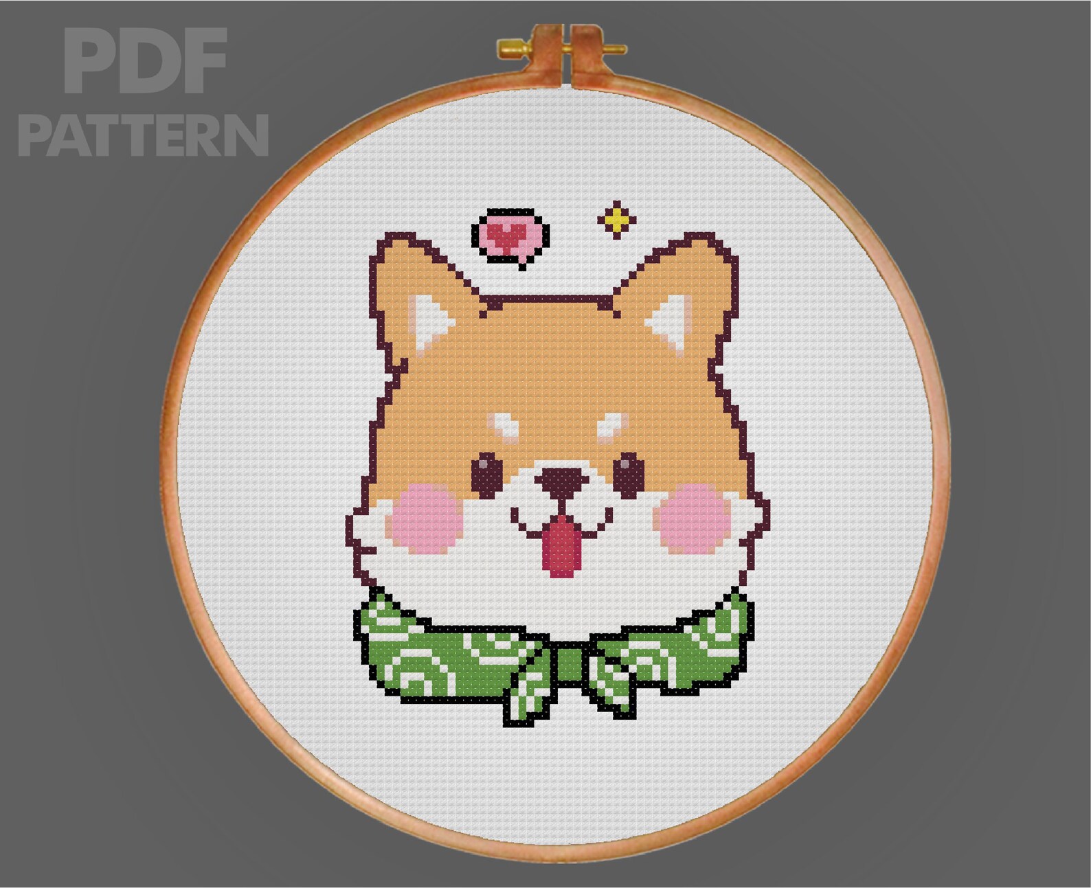 Shiba Inu Cross Stitch Pattern Cute Puppy Cross Stitch PDF Pattern ...