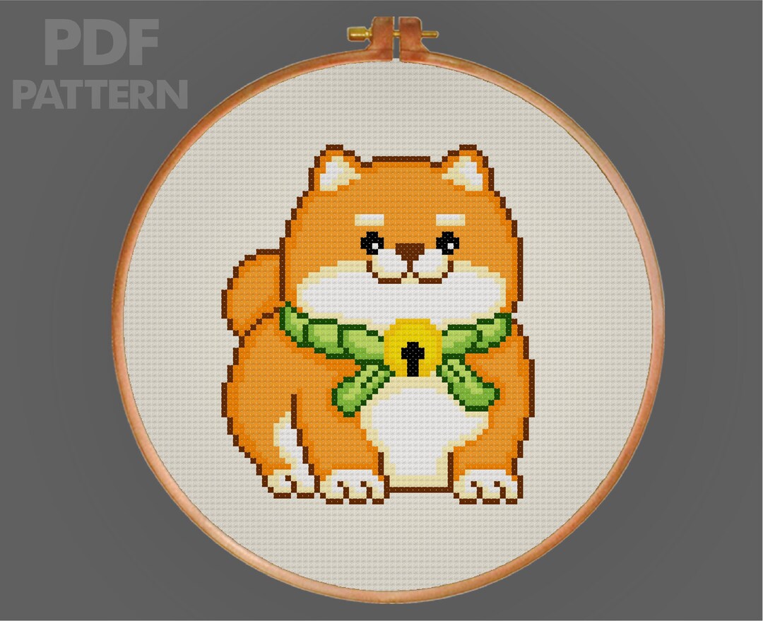 Shiba Inu Cross Stitch Pattern Cute Puppy Cross Stitch PDF Pattern ...