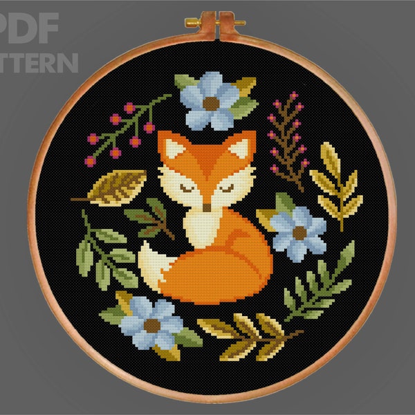 Fox Cross Stitch - Etsy