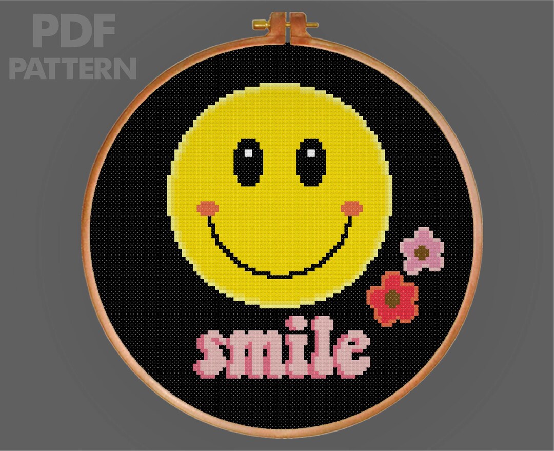 Smile Cross Stitch Pattern Cute Emotion Cross Stitch PDF Pattern ...