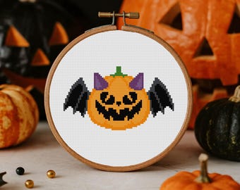 Spooky Cross Stitch Halloween Cross Stitch Pattern Trick or Treat Cross ...