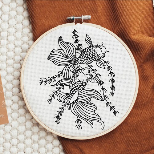 Hand Embroidery Pattern Embroidery Pattern Angler Fish PDF - Etsy