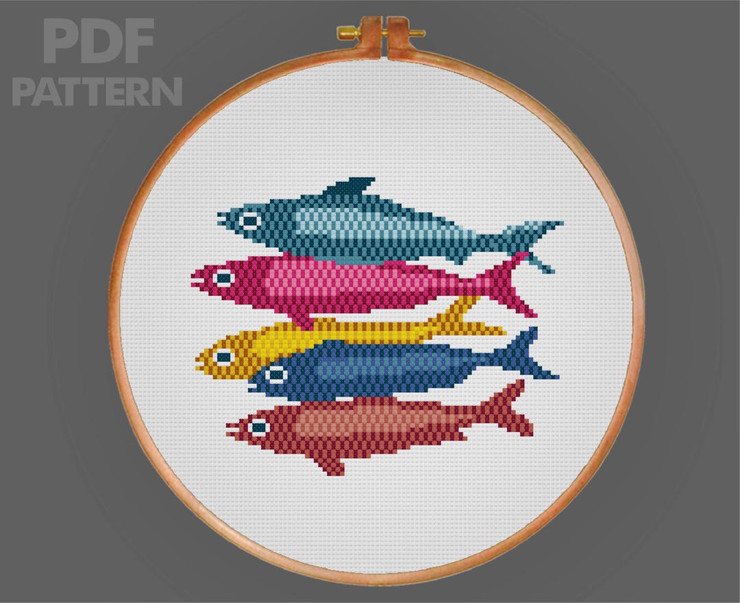 Fish Cross Stitch Pattern Fish Art Cross Stitch PDF Pattern Instant ...