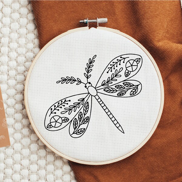 Dragonfly Embroidery - Etsy