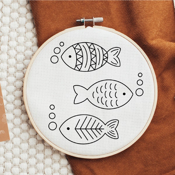 Fish Embroidery - Etsy