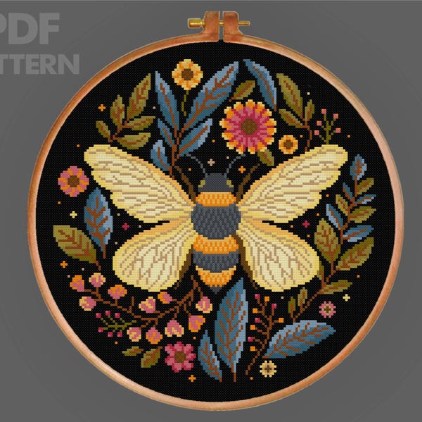 Bee Cross Stitch Pattern - Etsy