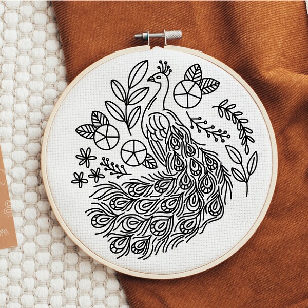 Peacock Embroidery - Etsy
