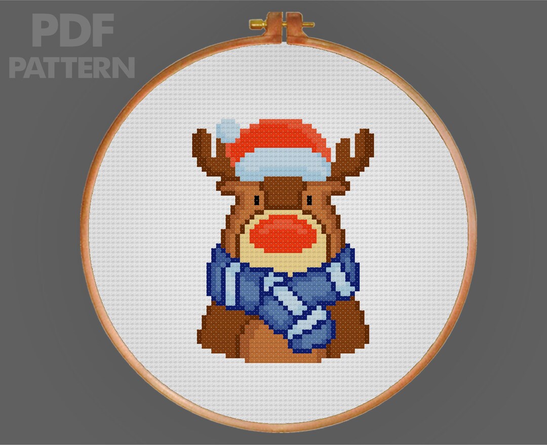 Reindeer Cross Stitch Pattern Christmas Cross Stitch PDF Pattern ...