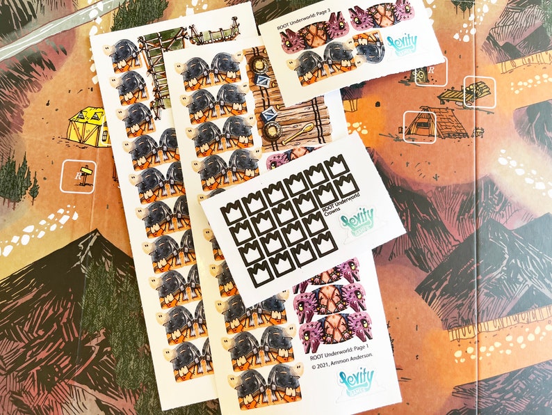 ROOT: UNDERWORLD Expansion - Unofficial Matte Vinyl Meeple Sticker ...