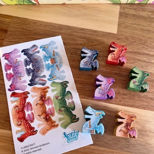 FLAMECRAFT - Matte Vinyl Meeple Stickers/decals Upgrade Kit ...