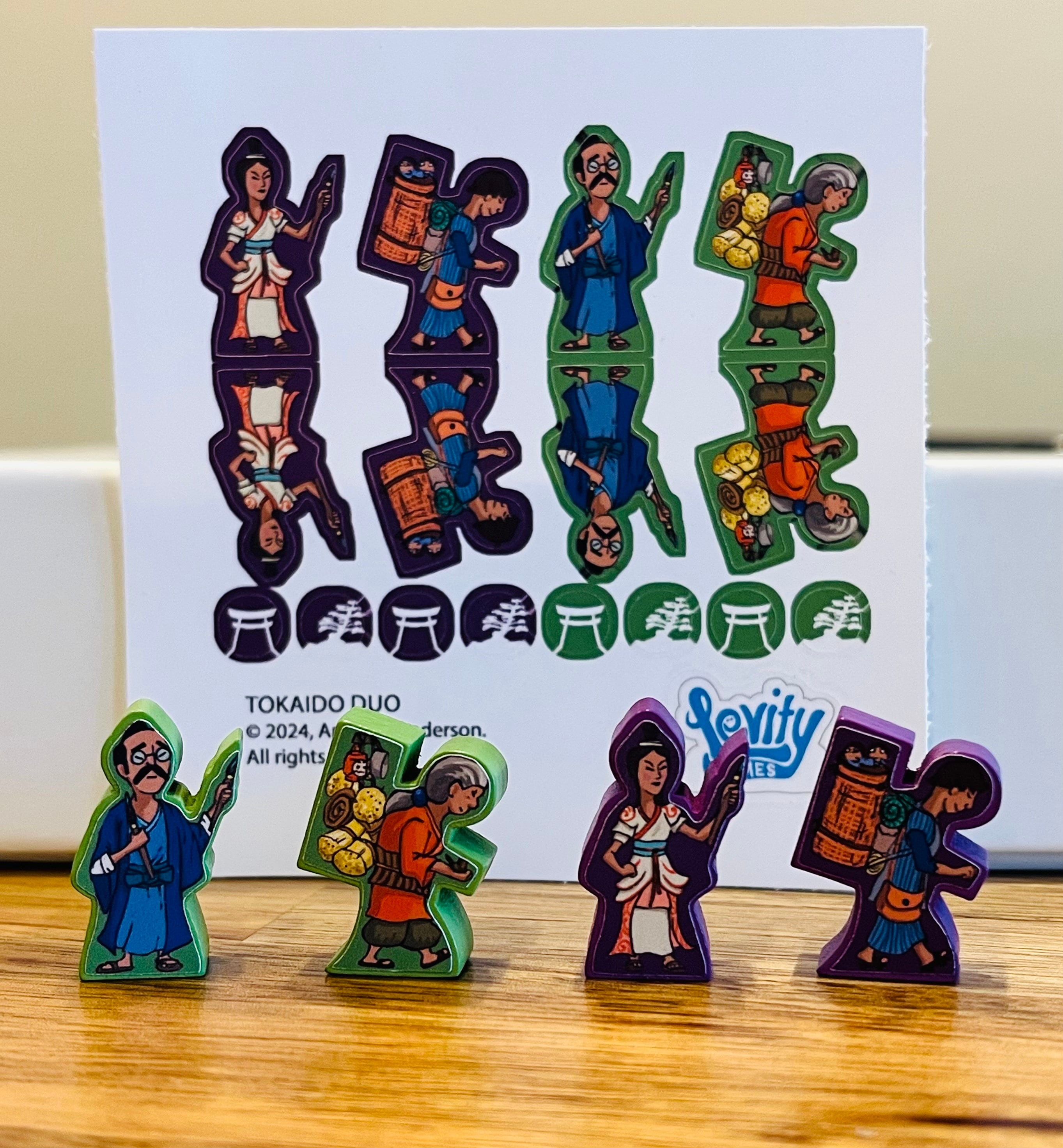 TOKAIDO DUO Deluxe Meeple Stickers/decals Upgrade Kit Matte Vinyl Meeple Unofficial Product - Etsy