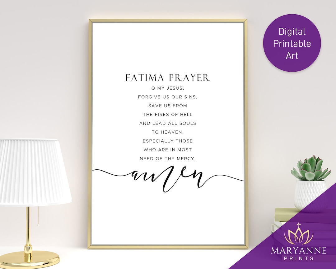 Fatima Prayer, Our Lady of Fatima, Mother Mary, Catholic Prayer ...