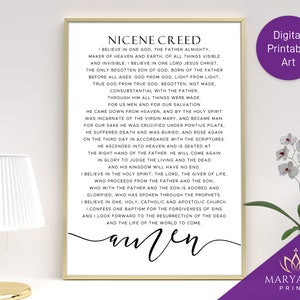 Nicene Creed Printable: Catholic Prayer Wall Art (digital Download) - Etsy