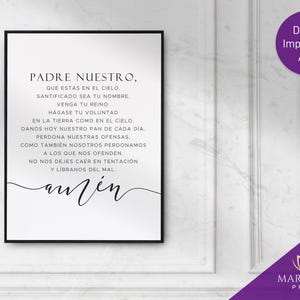 Padre Nuestro Spanish Prayer, Our Father Prayer En Español, Catholic ...