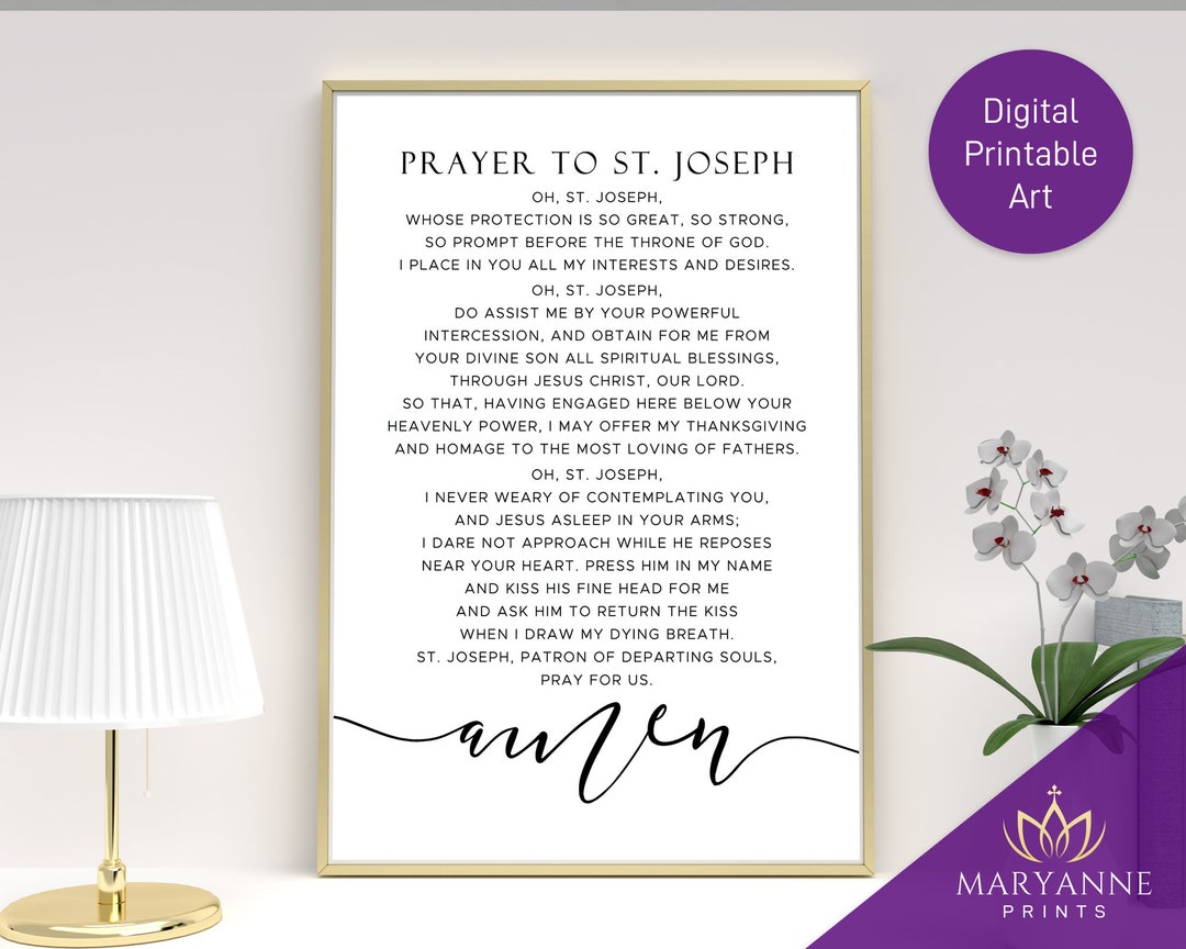 Prayer to St. Joseph, Whose Protection is so Great so Strong, Catholic ...