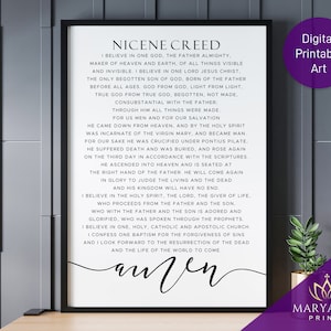 Nicene Creed Printable: Catholic Prayer Wall Art (digital Download) - Etsy
