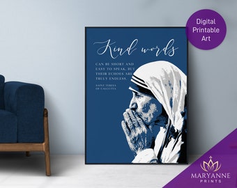 Mother Teresa Quote Printable - Etsy