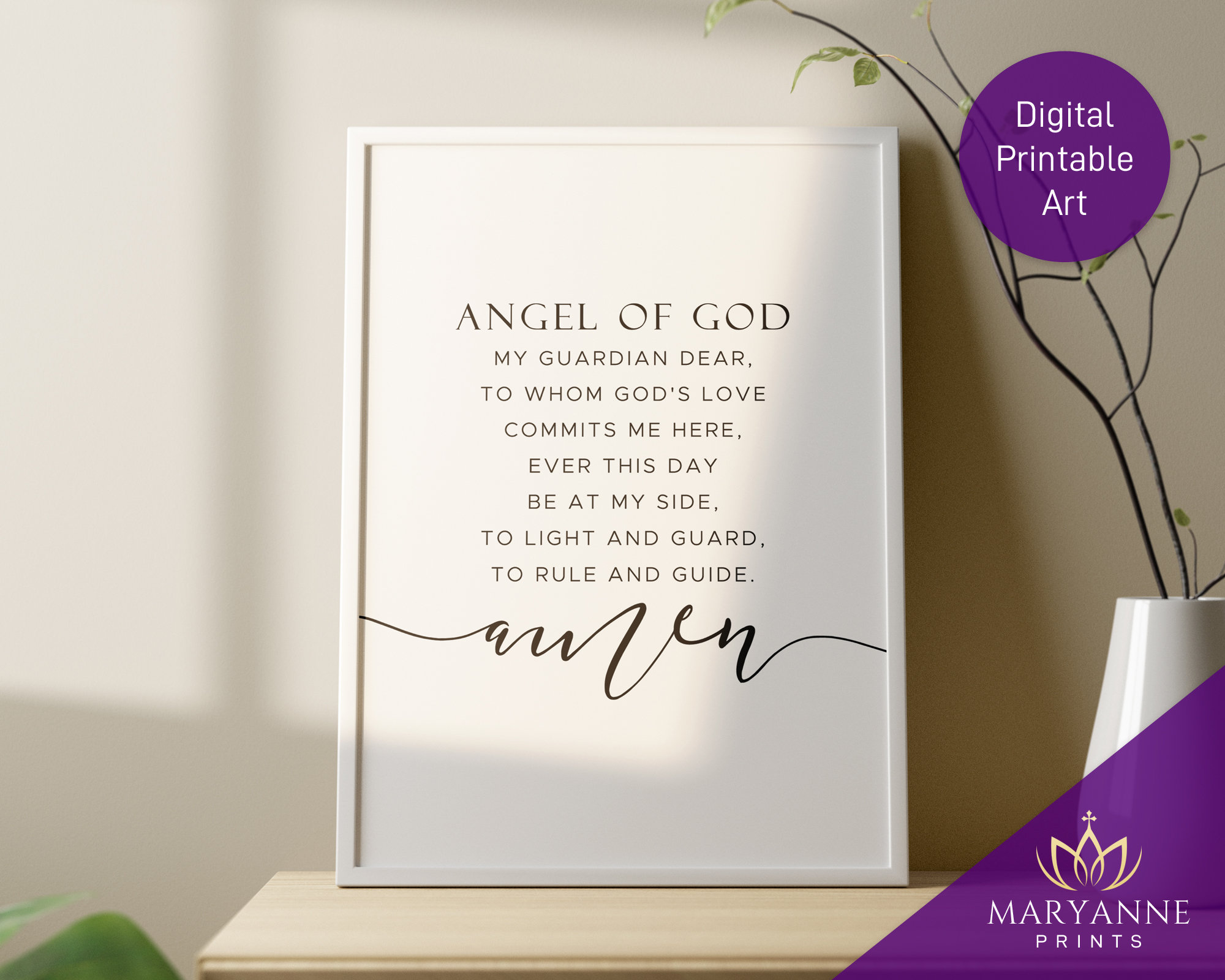 Guardian Angel Prayer Angel of God Catholic Prayer Catholic - Etsy