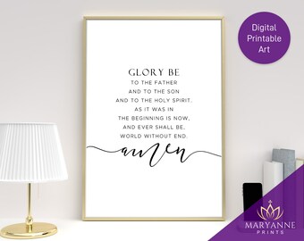 Glory Be Prayer Download Printable 8.5 X11 Poster - Etsy