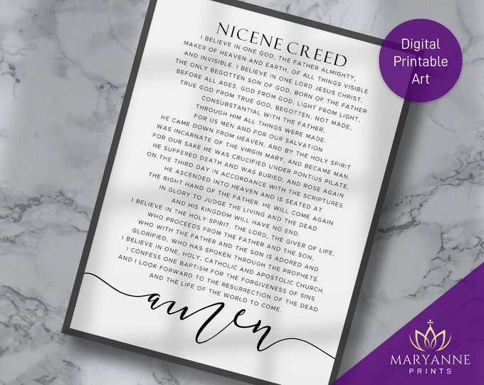 The Apostles' Creed Prayer, Catholic Prayer, Digital File Download ...