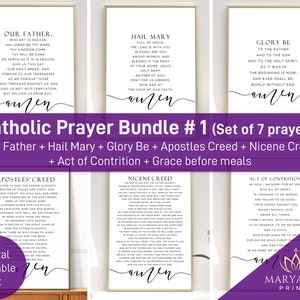 Catholic Prayers Bundle, Common Catholic Prayers, Basic Catholic ...
