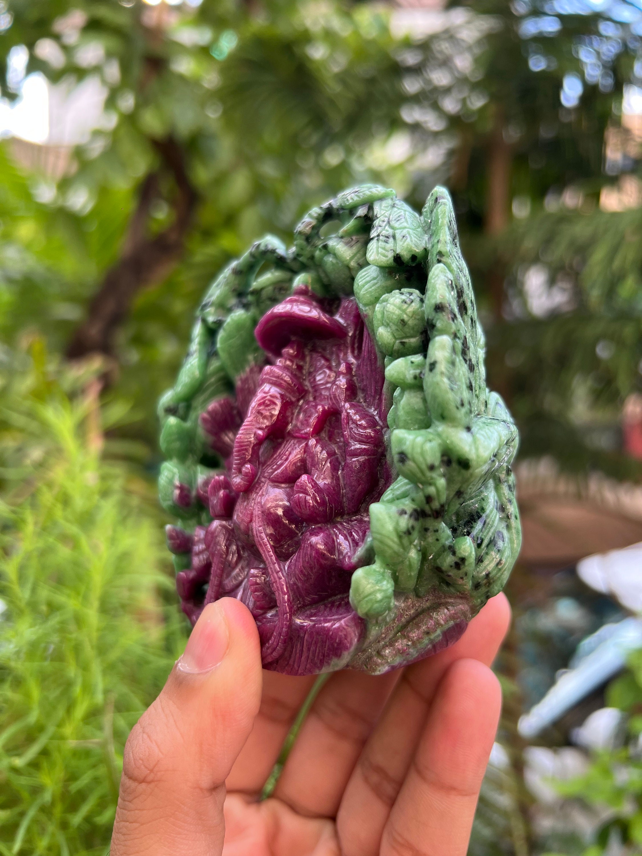 Ruby Ziosite Ganesha 575 Grams 2875 Carat Lord Ganesha - Etsy