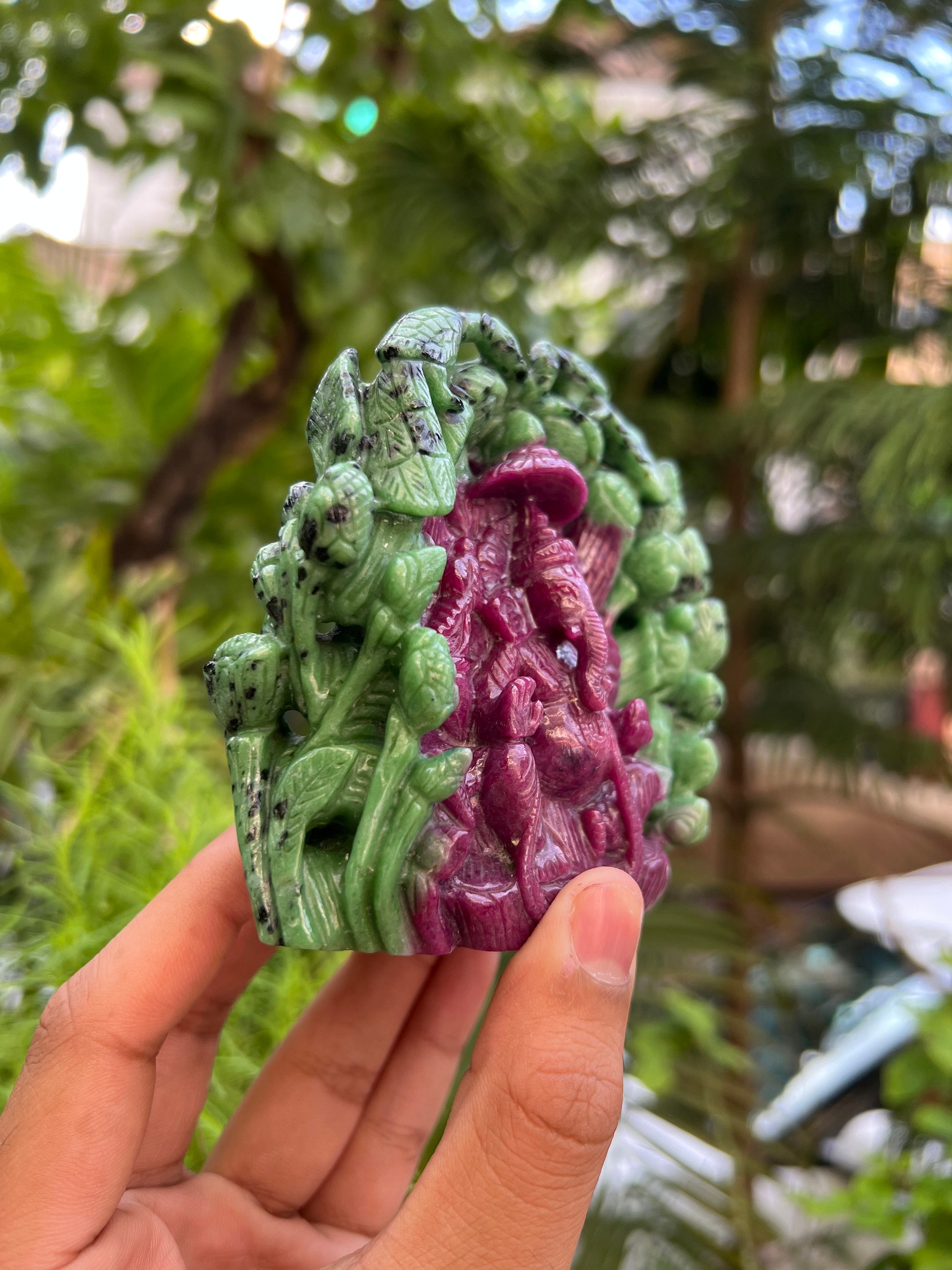 Ruby Ziosite Ganesha 575 Grams 2875 Carat Lord Ganesha - Etsy