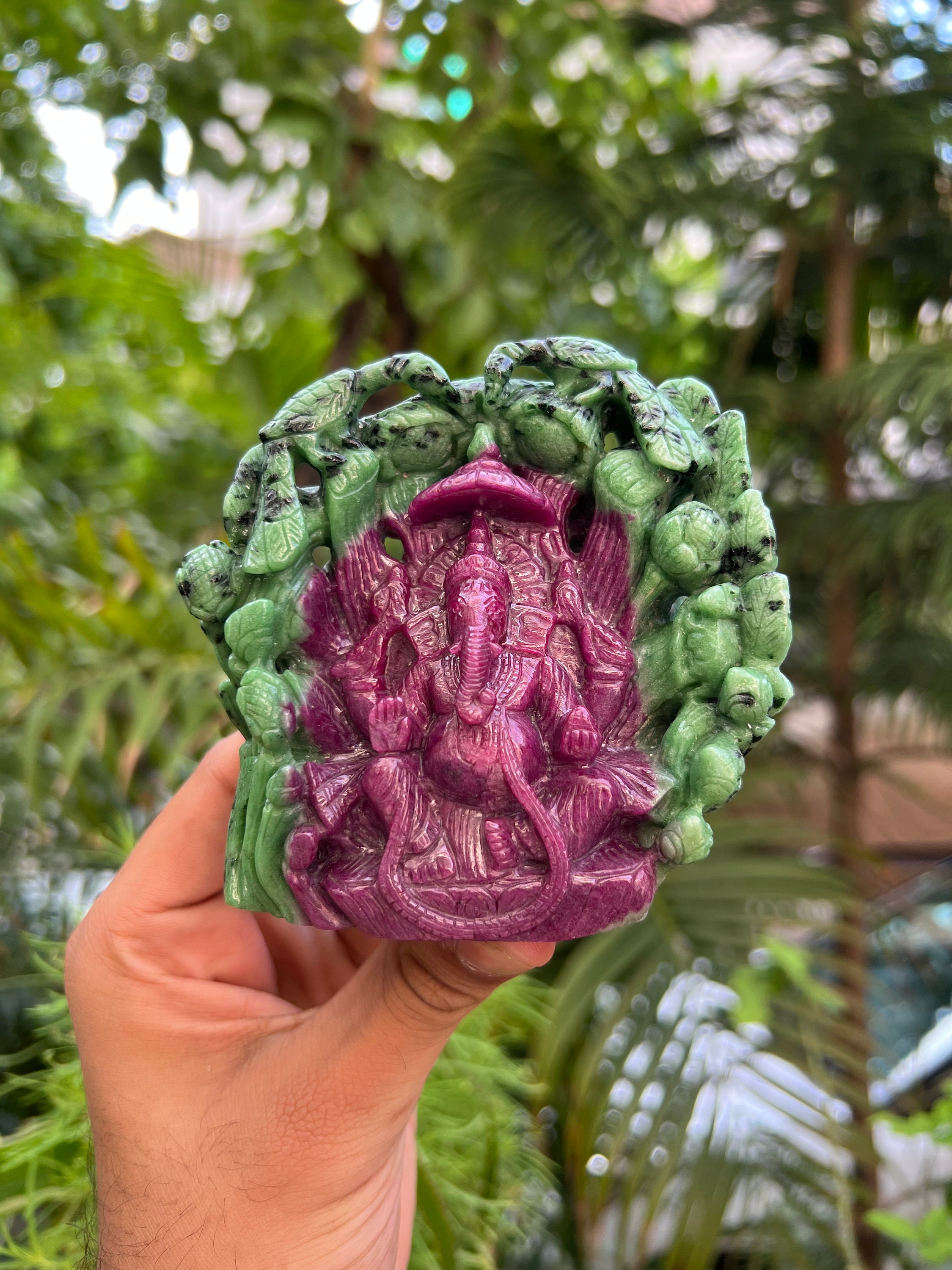 Ruby Ziosite Ganesha 575 Grams 2875 Carat Lord Ganesha - Etsy