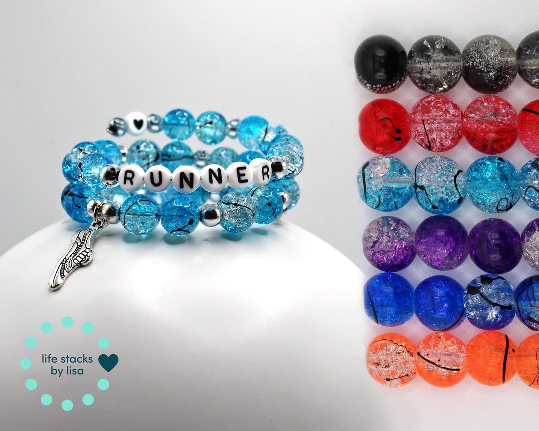 Runner Bracelet Runner Bracelet Beaded Marathon Gift - Etsy