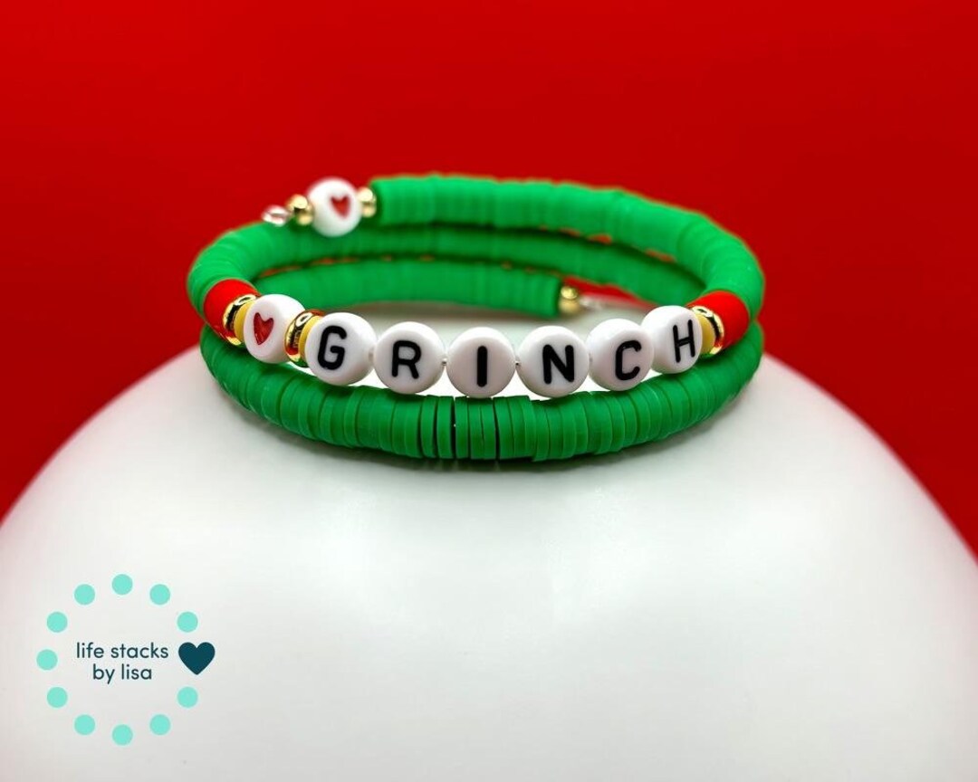Grinch Bracelet | Christmas Bracelet Women | Holiday Bracelet ...