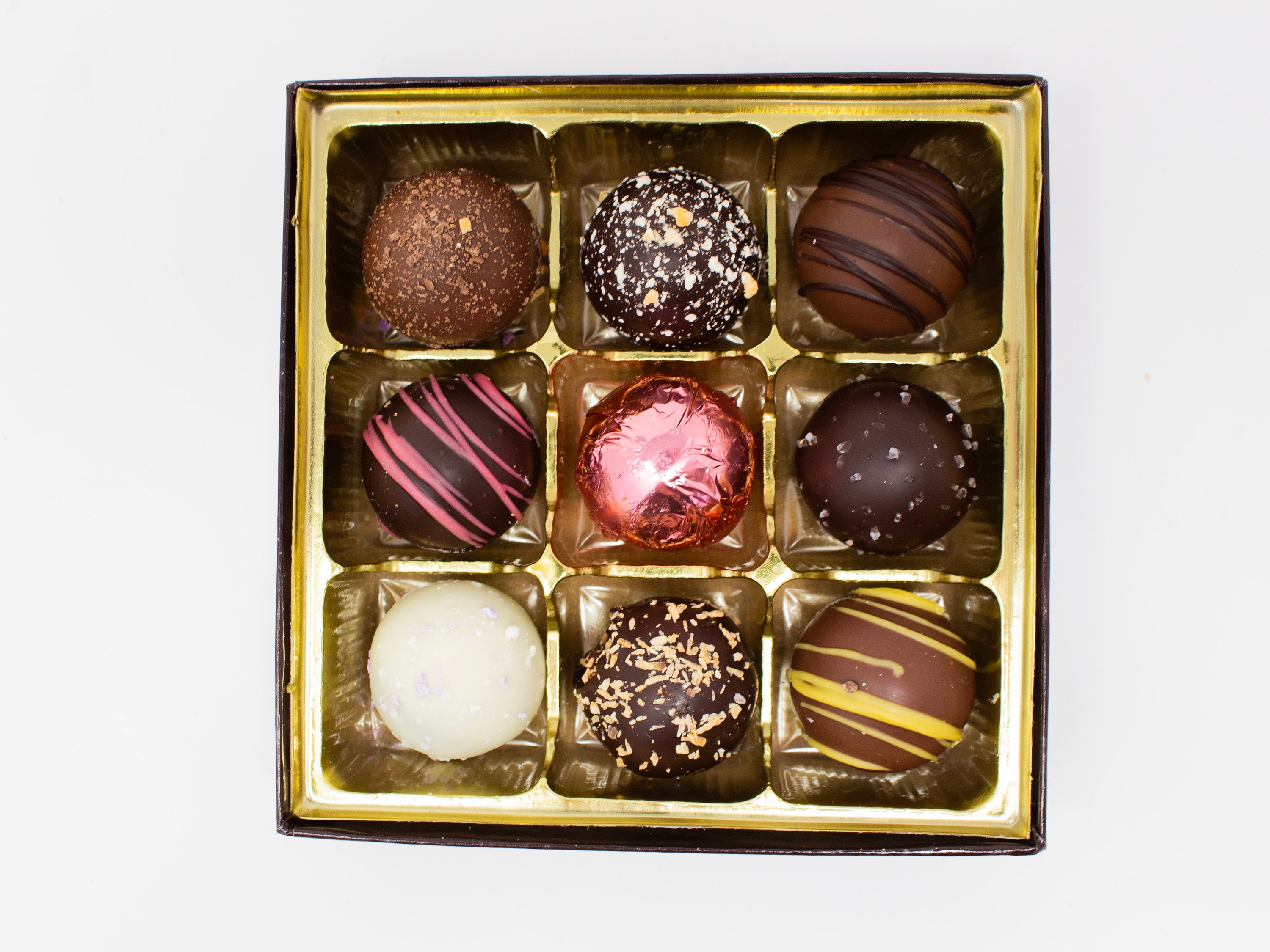 9 Piece Assorted Truffle Box - Etsy