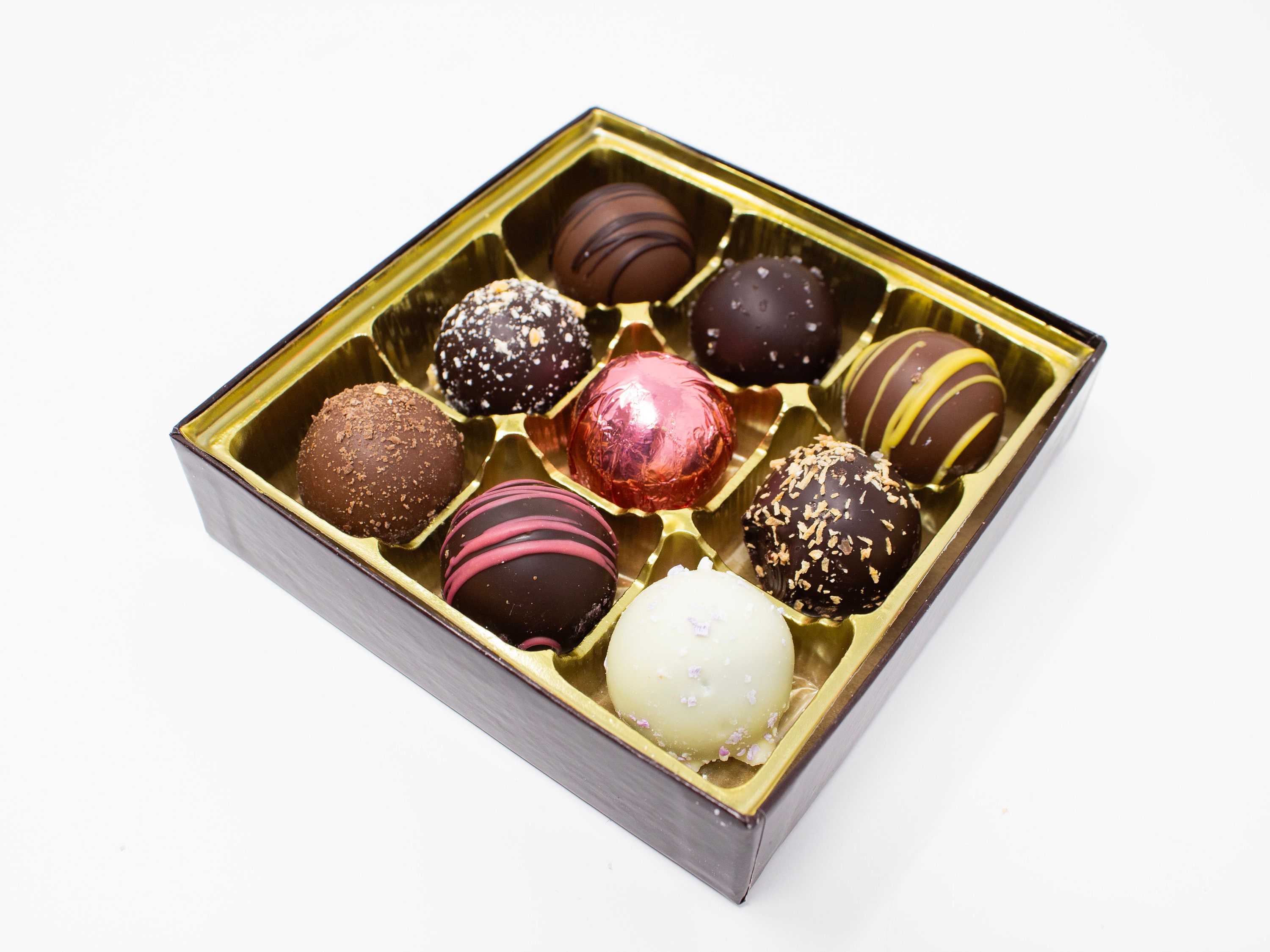 9 Piece Assorted Truffle Box - Etsy