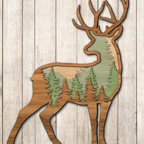 Rustic Deer Head Deer Head Sign Rustic Decor Deer Art | Etsy