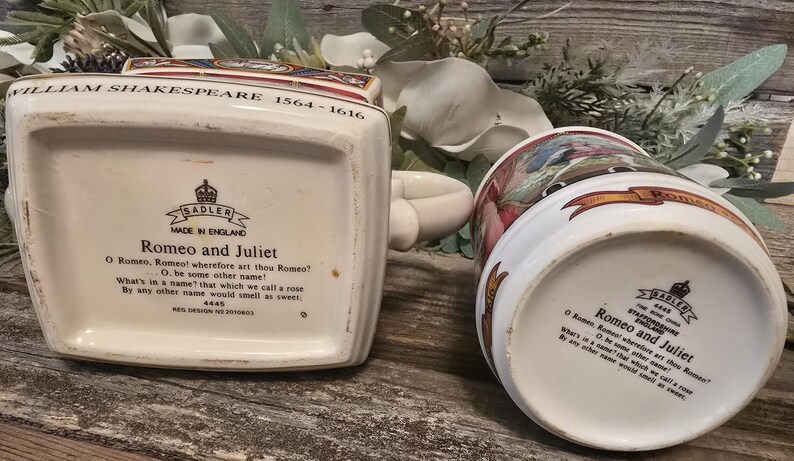 Vintage James Sadler Teapot Romeo & Juliet Shakespeare Series ...